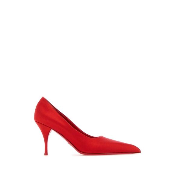 Prada | Shoes | Prada Red Satin Pumps | Poshmark